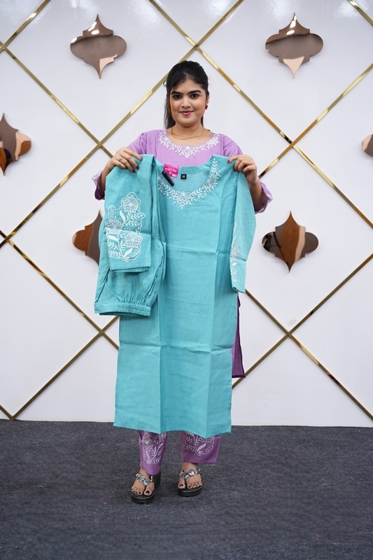 Light Blue Colored Designer Dress | She Needs - The Saree World