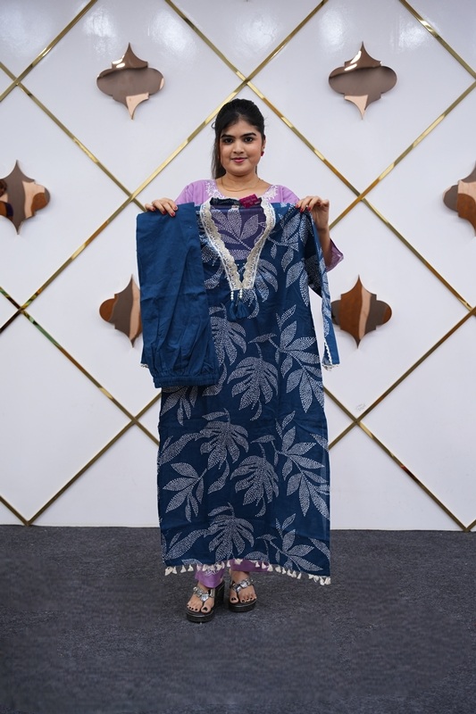 Navy Blue Colored Designer Dress | She Needs - The Saree World