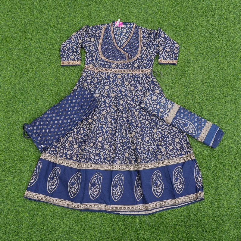 Navy Blue Colored Designer Dress | She Needs - The Saree World